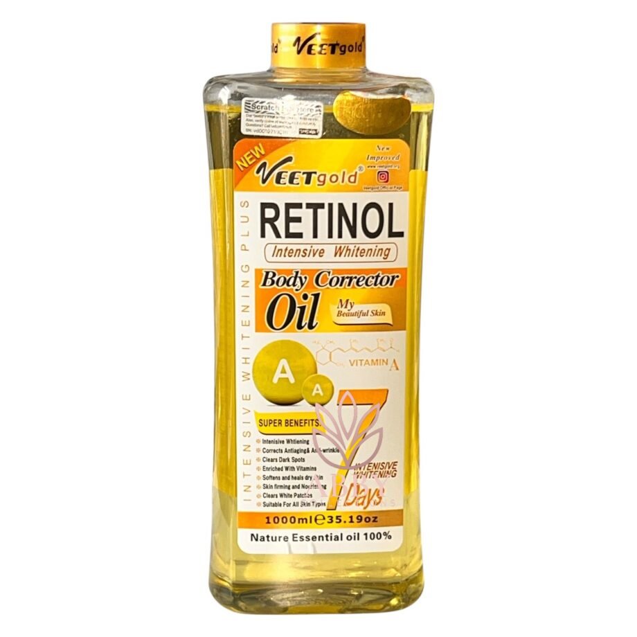 Veet Gold Retinol Intensive Lightening Body Corrector Oil With Vitamin ...